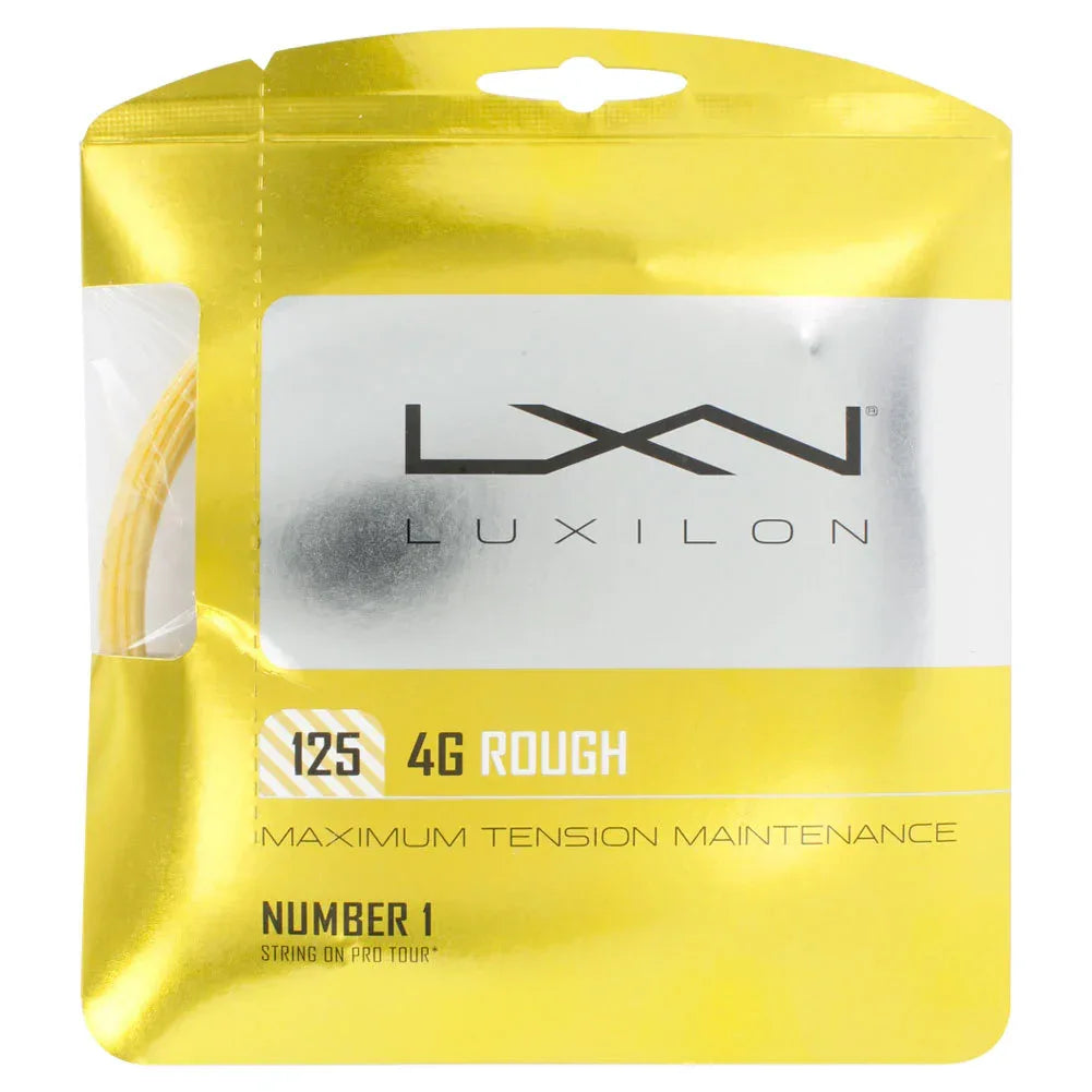 Luxilon 4G Rough - Tennissaite, gold, spannungsstabil, Spin, Präzision ...